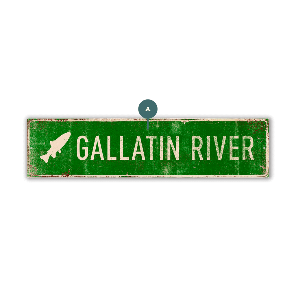 Landmark Fish Custom Signs: Green - Wall Decor – Old Wood Signs Wholesale