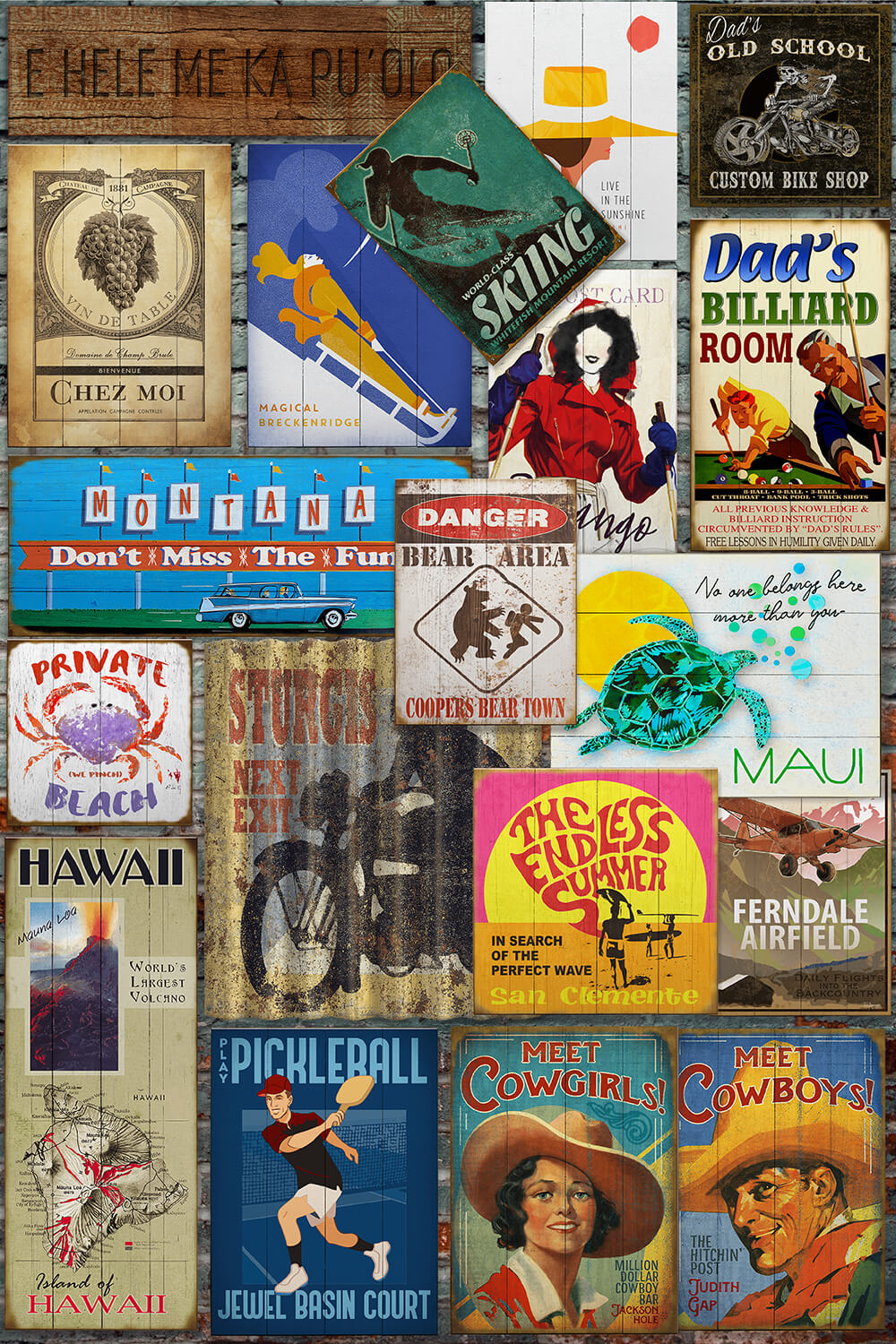 WOOD & METAL WALL ART – Old Wood Signs Wholesale