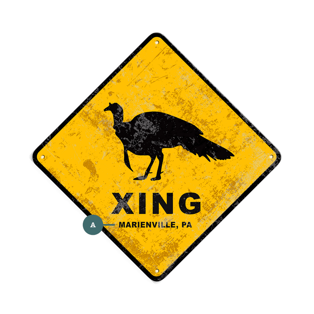 Turkey Crossing - Metal Wall Art – Old Wood Signs Wholesale