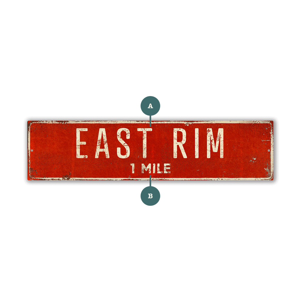 Landmark Classic Custom Signs: Red 2 - Wall Decor – Old Wood Signs ...
