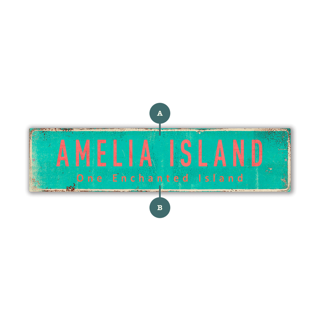 Landmark Classic Custom Signs: Turquoise 2 - Wall Decor – Old Wood ...
