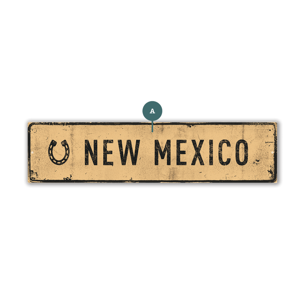 Landmark Horseshoe Custom Signs: Tan - Wall Decor – Old Wood Signs ...