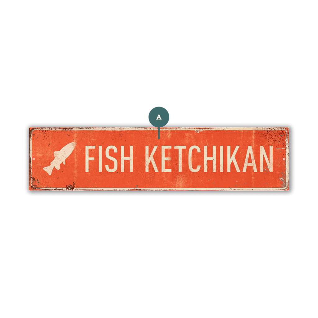 Landmark Fish Custom Signs: Coral - Wall Decor – Old Wood Signs Wholesale