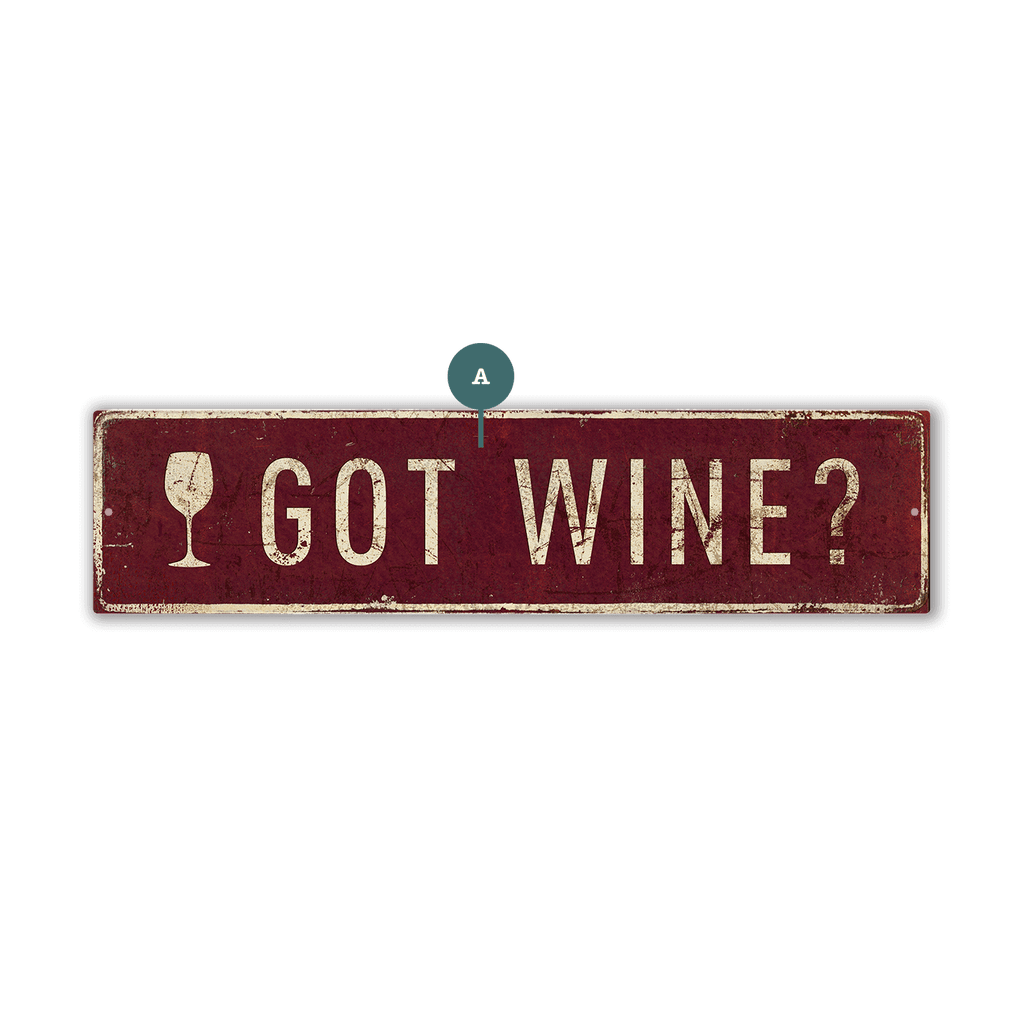 Landmark Wine Glass Custom Signs: Burgundy - Wall Decor – Old Wood ...