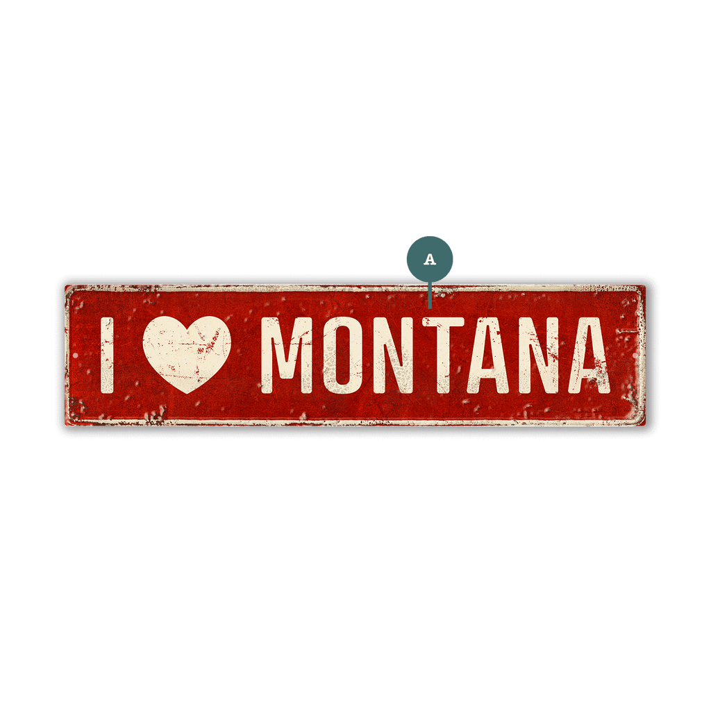 Landmark "I Heart" Custom Signs: Red Heart - Wall Decor – Old Wood ...