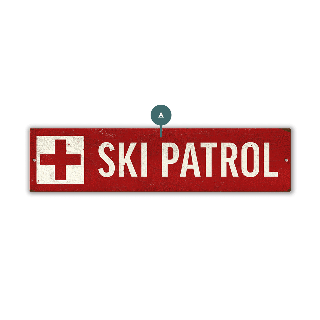 Ski Run Custom Signs: Ski Patrol - Wall Decor – Old Wood Signs Wholesale
