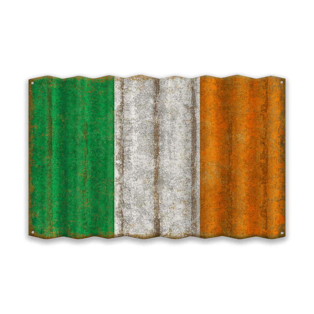 Irish Flag - Corrugated Metal Wall Art – Old Wood Signs Wholesale