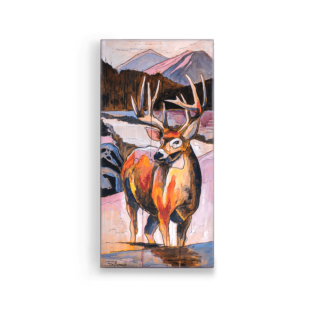 Contemporary Buck: Metal Box Art – Old Wood Signs Wholesale