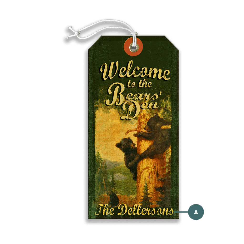 The Bears' Den: Personalized - Luggage Tag – Old Wood Signs Wholesale