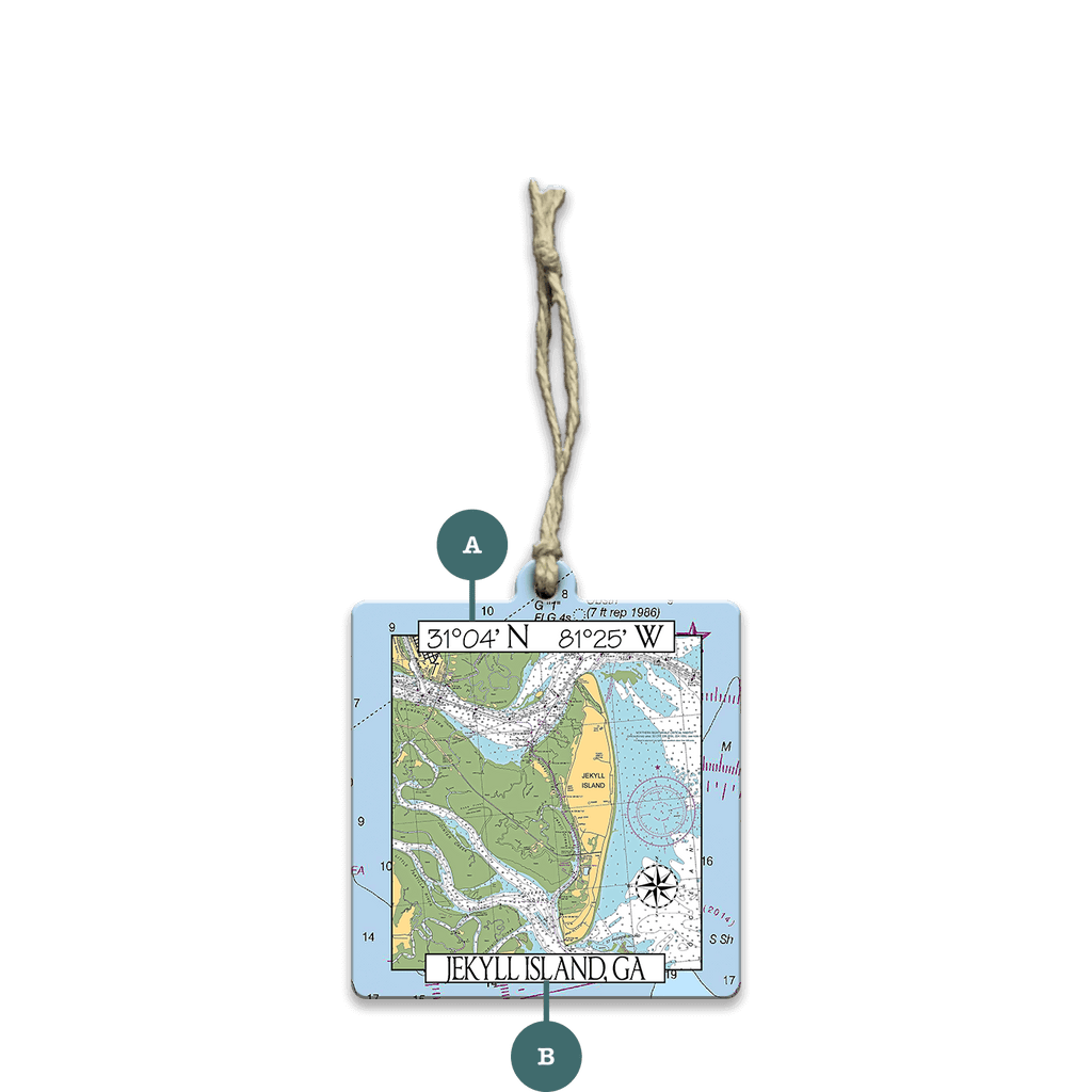 Jekyll Island, GA, Area Chart: Personalized - Souvenirs & Gifts – Old ...