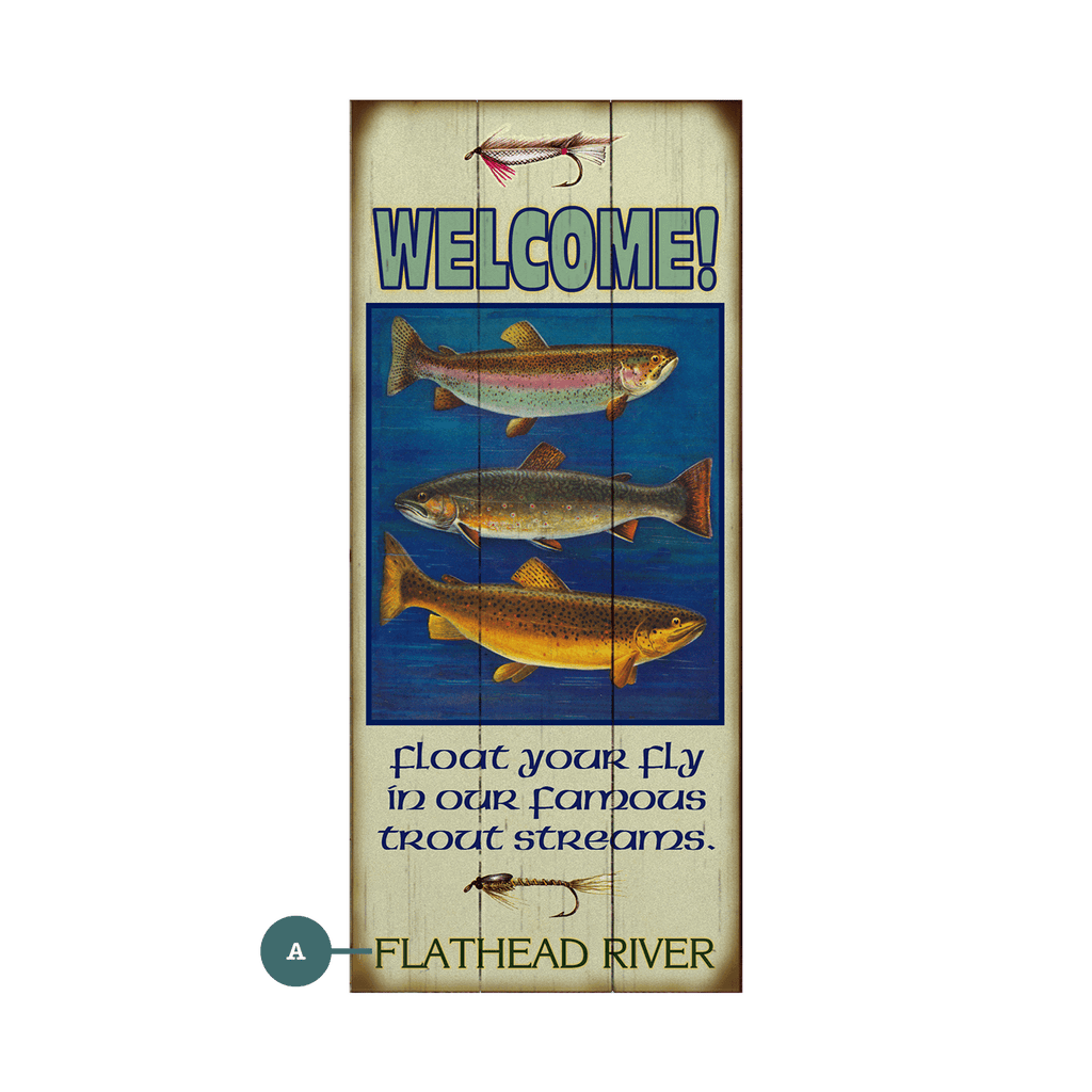 Float Your Fly: Personalized - Wood & Metal Wall Art – Old Wood Signs ...