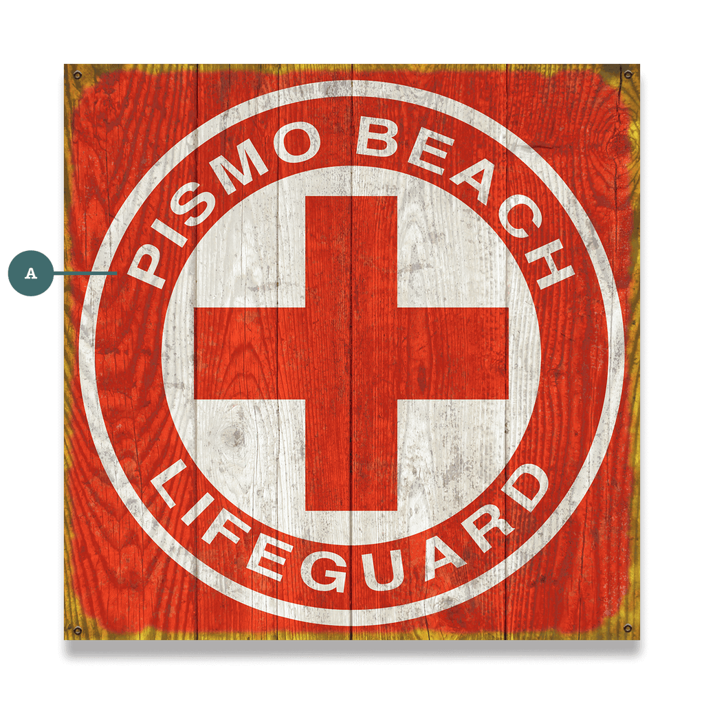 Lifeguard Sign - Wood & Metal Wall Art – Old Wood Signs Wholesale
