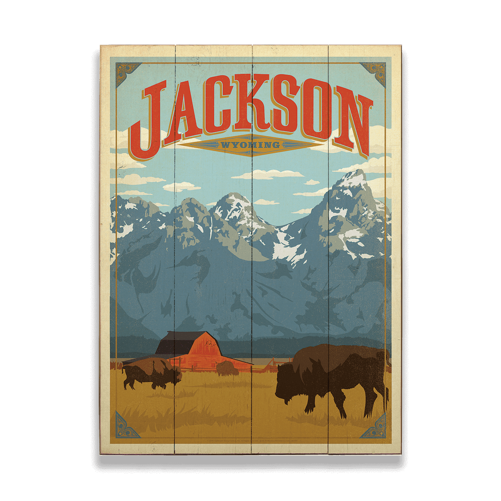 Jackson, Wyoming - Wood & Metal Wall Art – Old Wood Signs Wholesale