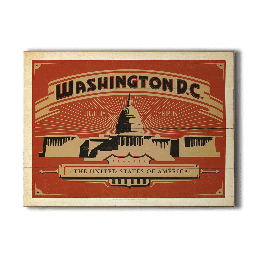 Washington D.C. Capitol Building - Wood & Metal Wall Art – Old Wood ...