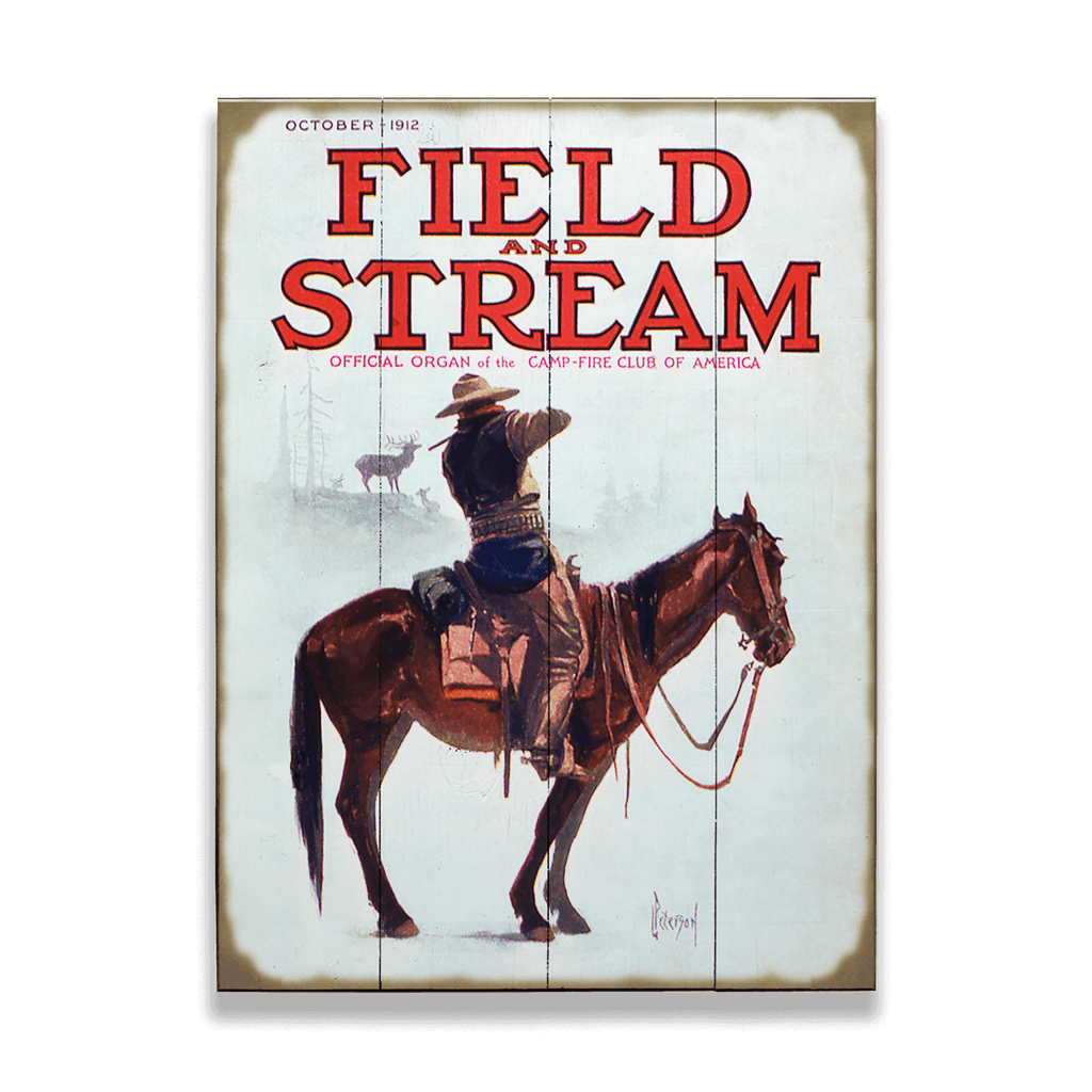 Field & Stream Cover October 1912 - Wood & Metal Wall Art – Old Wood ...