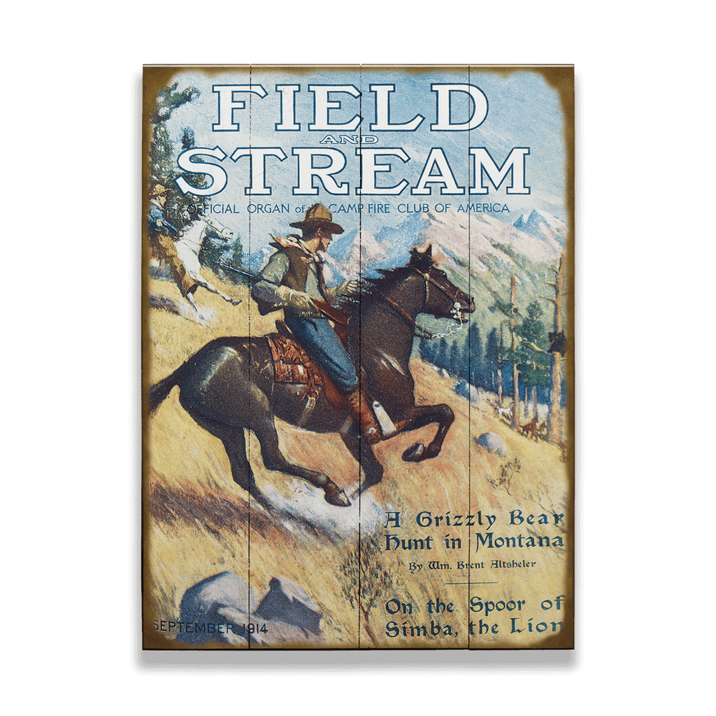 Field & Stream Cover September 1914 - Wood & Metal Wall Art – Old Wood ...