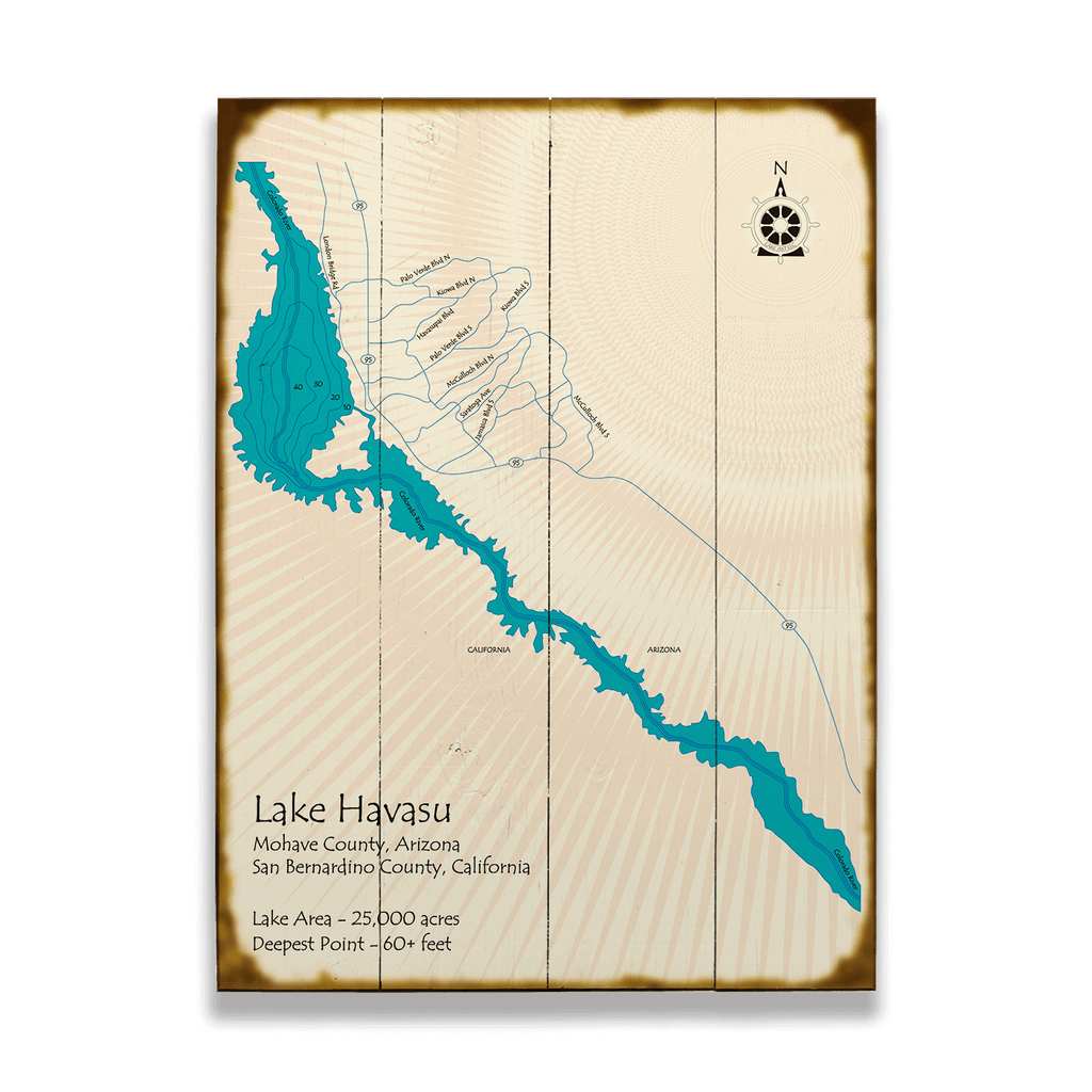 Lake Havasu, AZ CA - Wood & Metal Wall Art – Old Wood Signs Wholesale