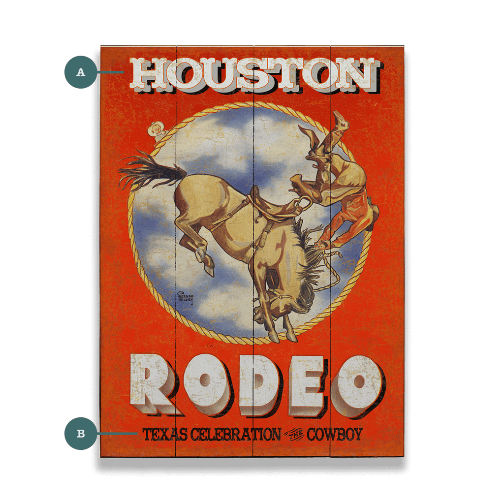 Rodeo: Celebration of the Cowboy - Wood & Metal Wall Art – Old Wood ...