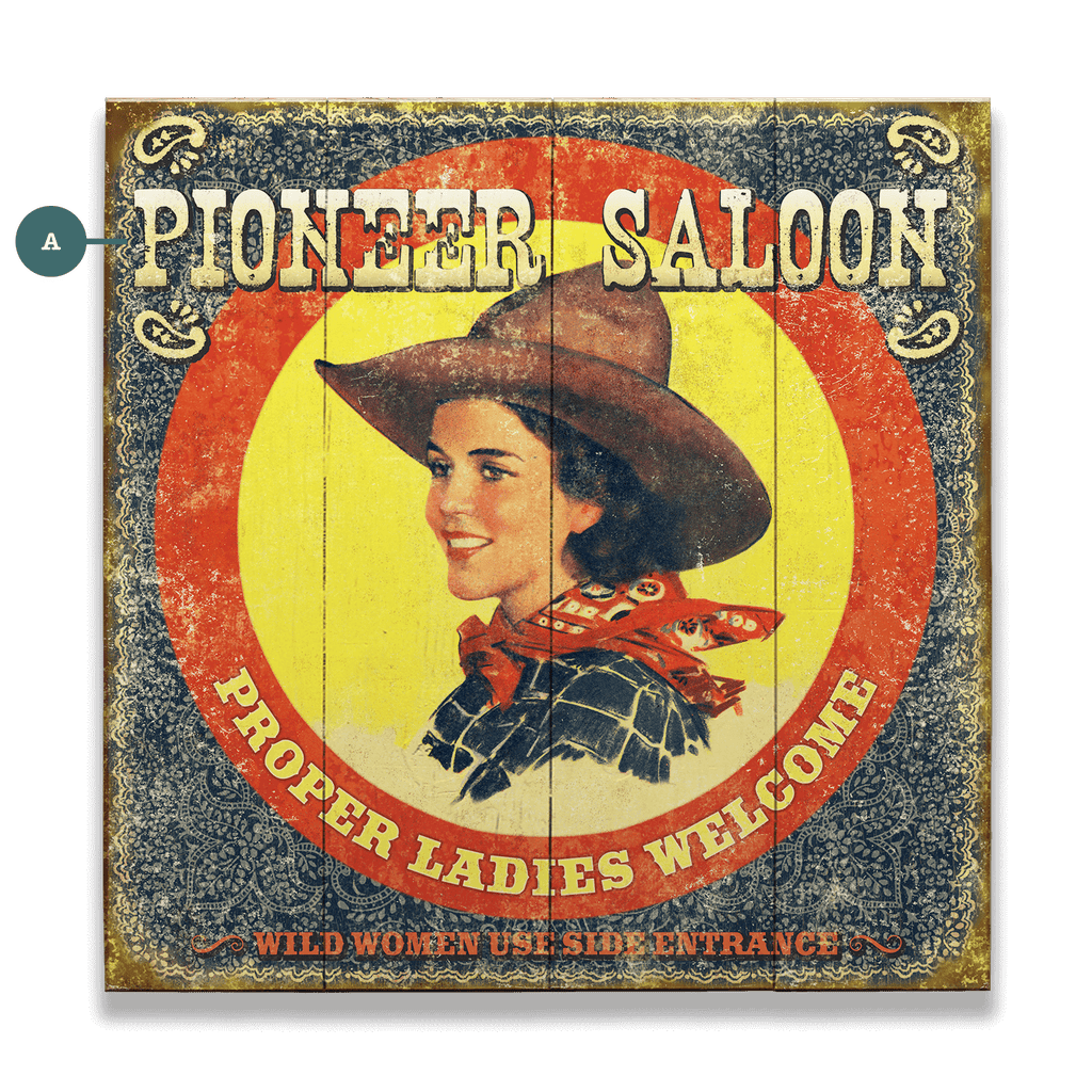 Proper Ladies Welcome - Wood & Metal Wall Art – Old Wood Signs Wholesale