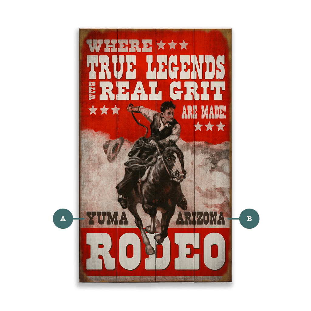 True Legends with Real Grit - Wood & Metal Wall Art – Old Wood Signs ...