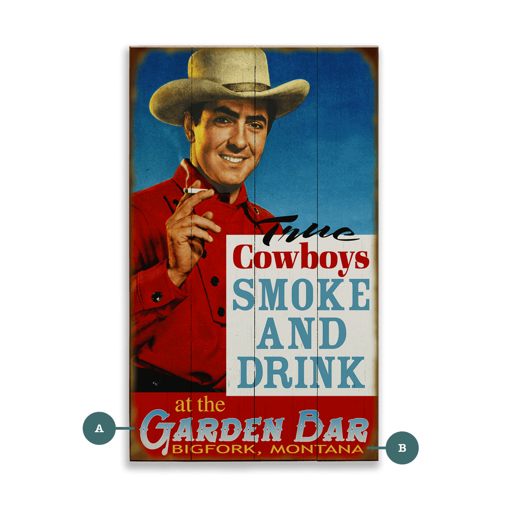 True Cowboys - Wood & Metal Wall Art – Old Wood Signs Wholesale