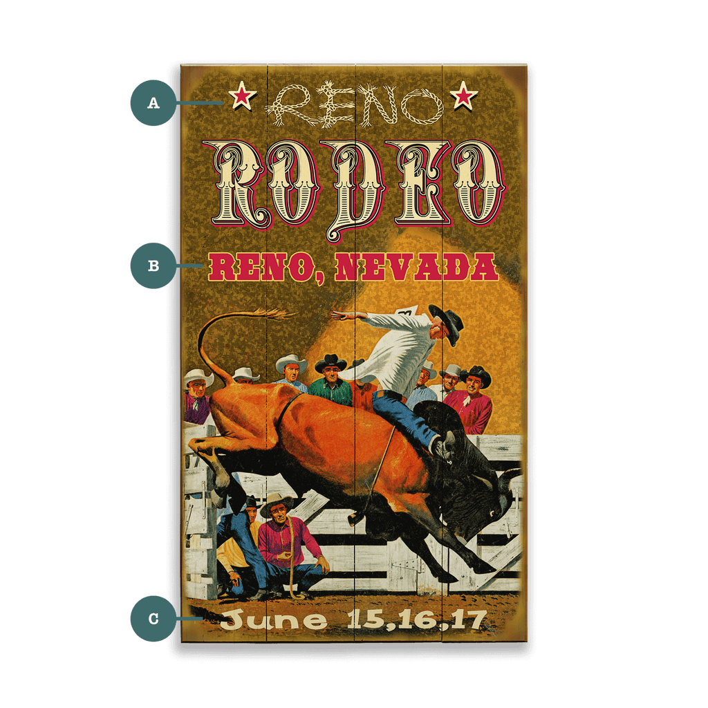 Bucking Bull - Wood & Metal Wall Art – Old Wood Signs Wholesale