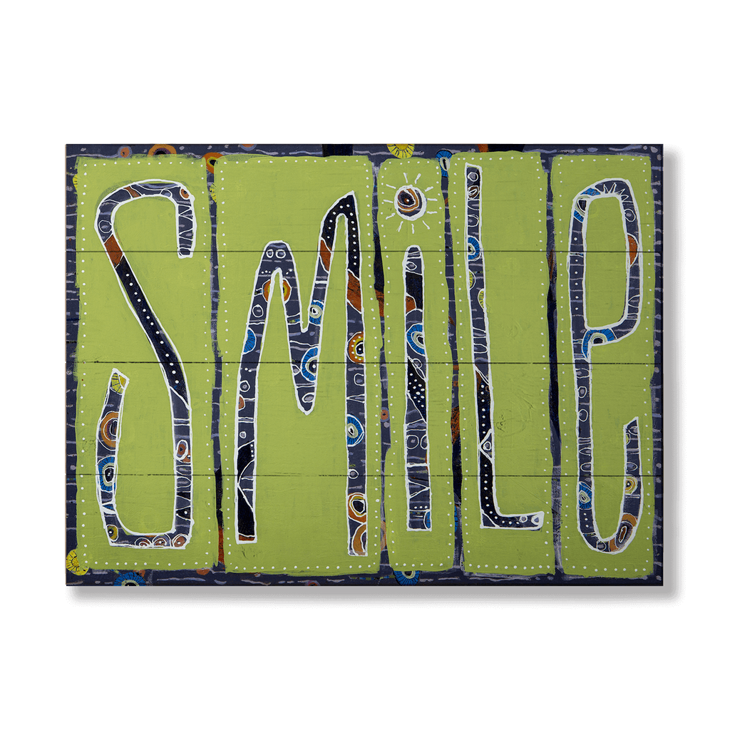 Smile - Wood & Metal Wall Art – Old Wood Signs Wholesale