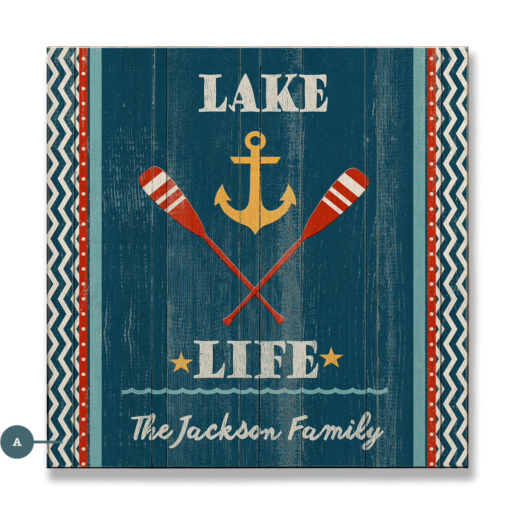 Lake Life: Personalized - Wood & Metal Wall Art – Old Wood Signs Wholesale